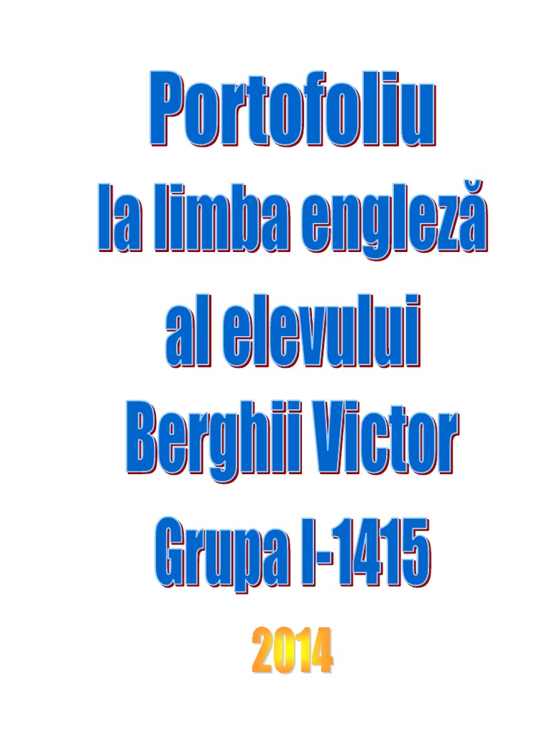 Portofoliu Engleza | PDF