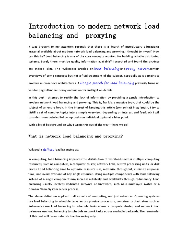 Intro to Network Load Balancing | PDF | Load Balancing (Computing) | Transmission Control Protocol