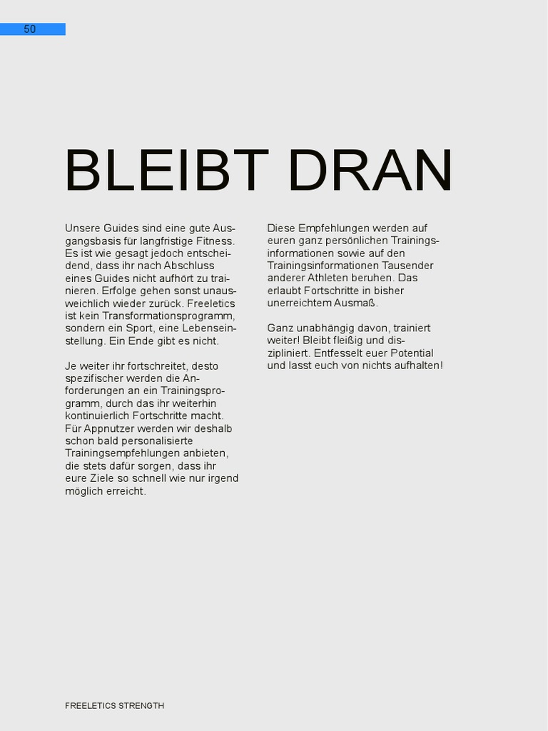 Freeletics Strength | PDF