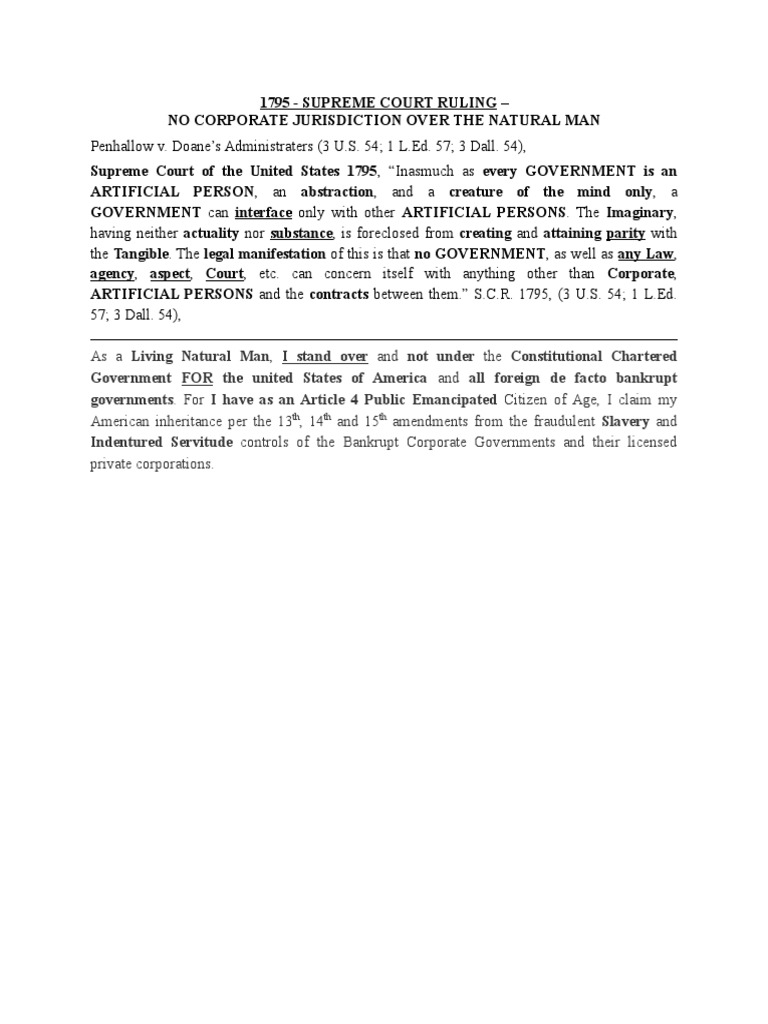 1795 - Supreme Court Ruling | PDF