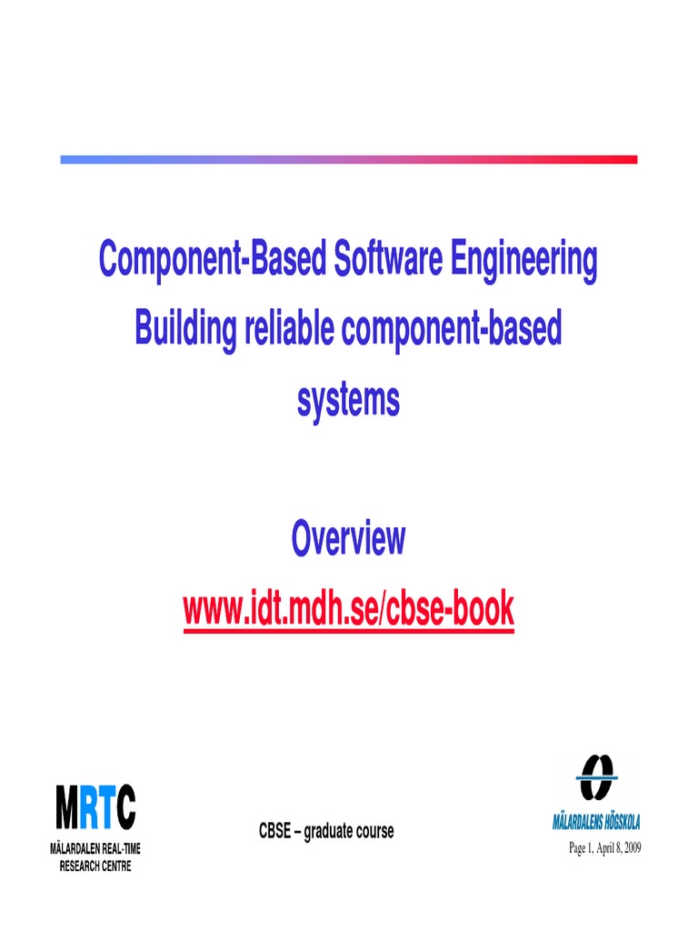 05 CBSE Book Overview | PDF | Component Based Software Engineering ...