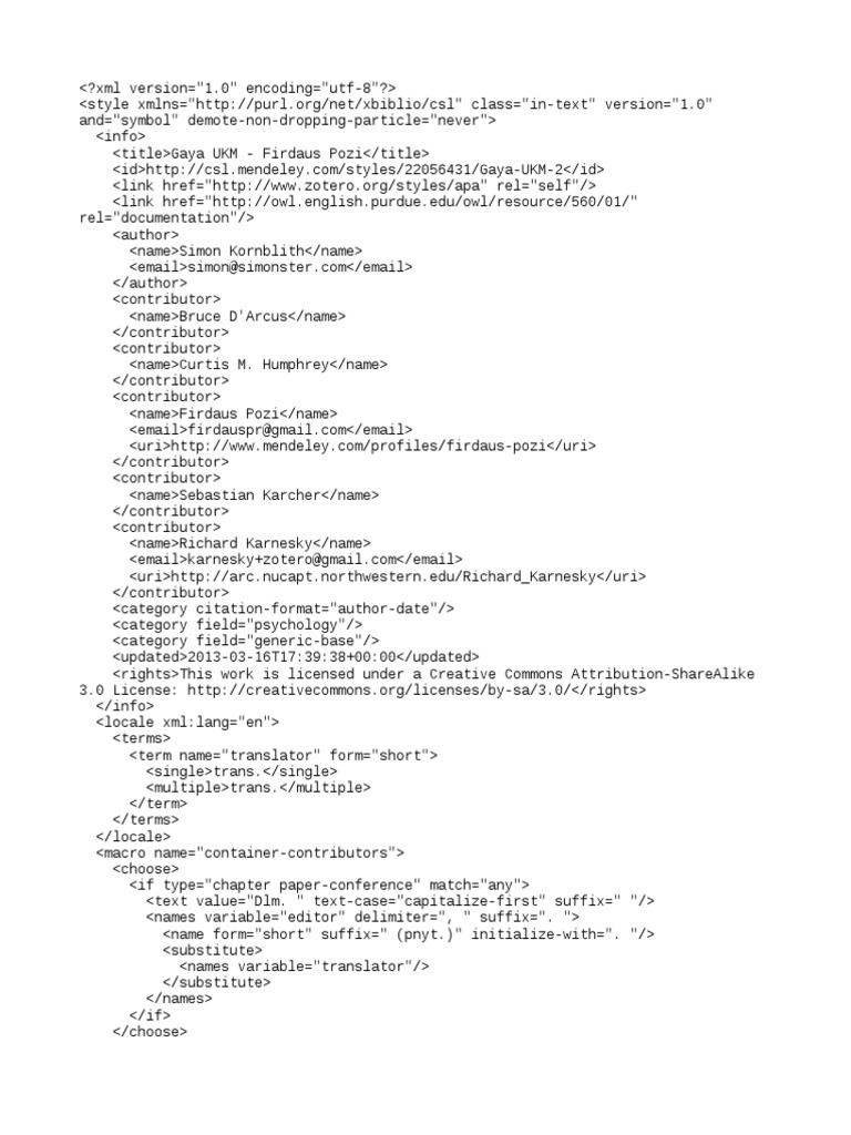 Gaya UKM Citation Style Guide | PDF | Information Science | Written ...