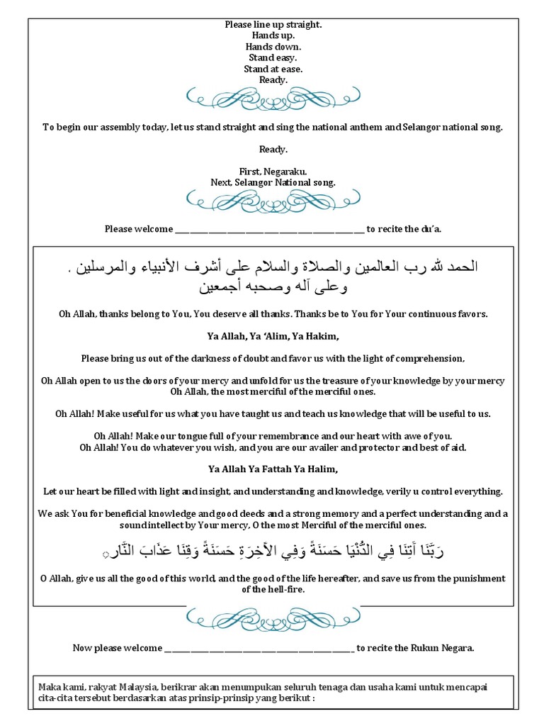 Teks Perhimpunan Rasmi Bahasa Melayu | PDF | Malaysia