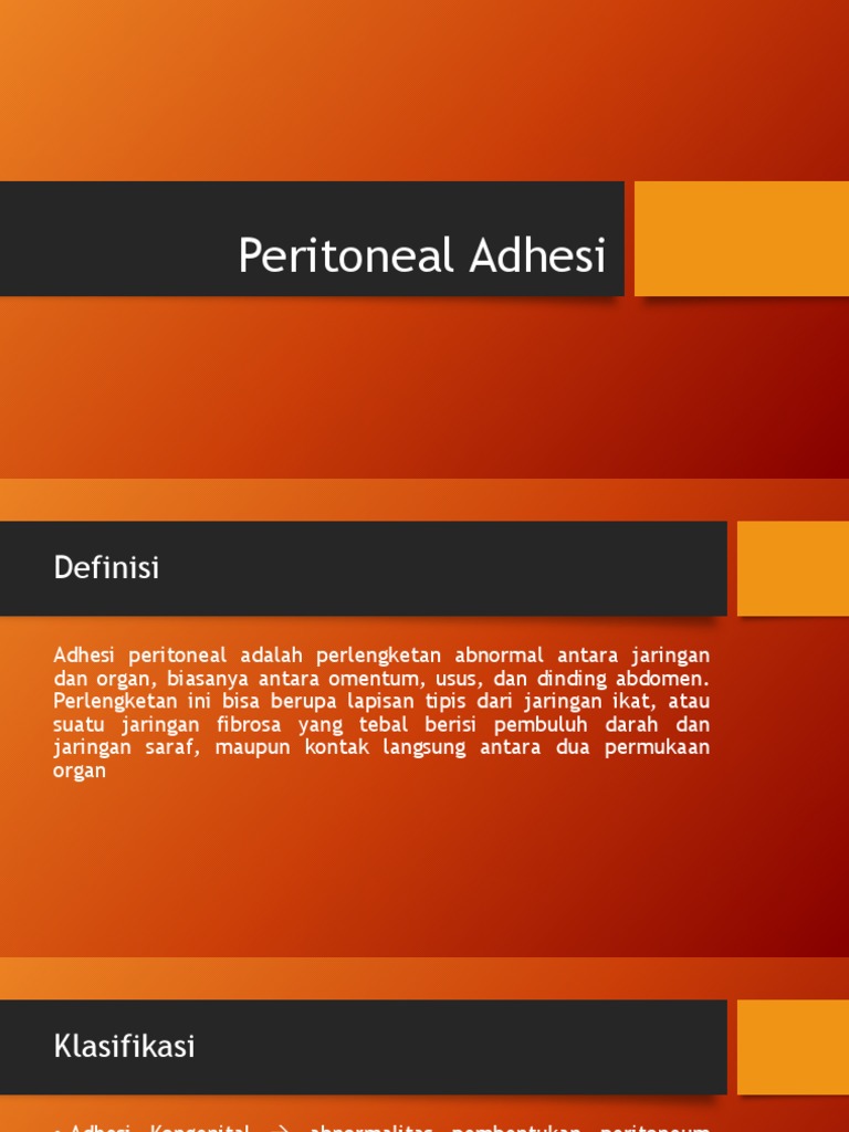 Peritoneal Adhesi | PDF