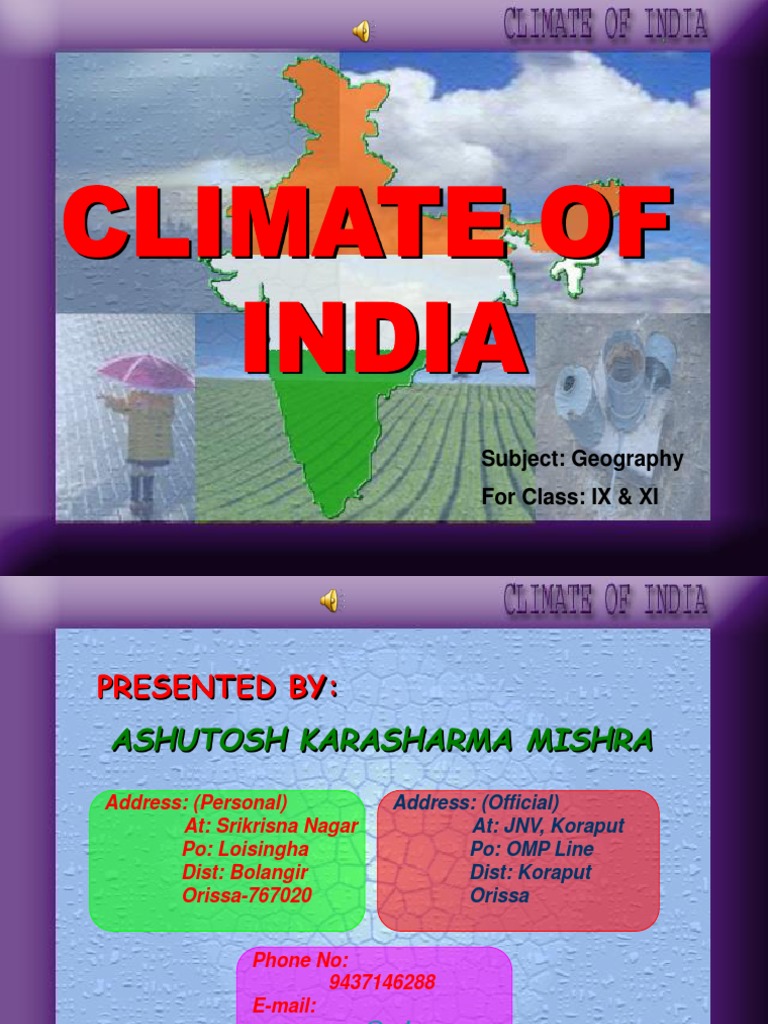 Climate of India | PDF | Monsoon | Rain