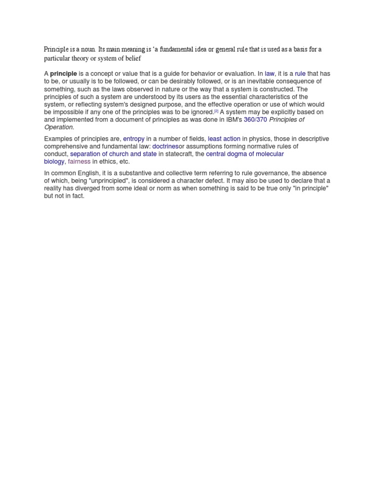 What Is Principle | PDF