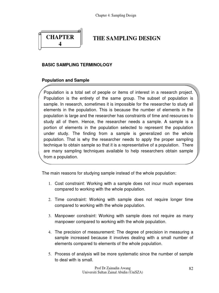 3 The Sampling Design | PDF | Sampling (Statistics) | Accuracy And ...