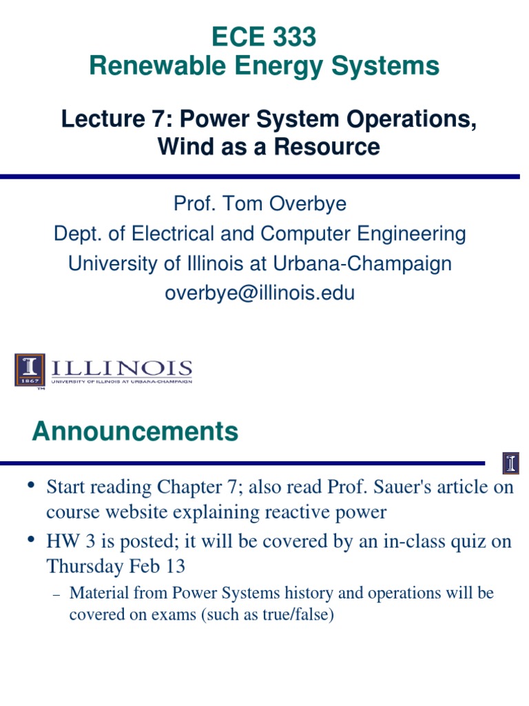 ECE333 Renewable Energy Systems 2015 Lect7 | PDF | Wind Turbine | Wind ...