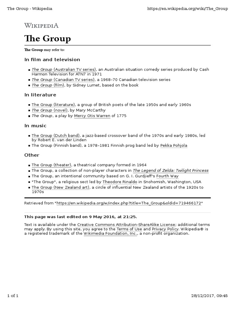 E Group: in Film and Television | PDF