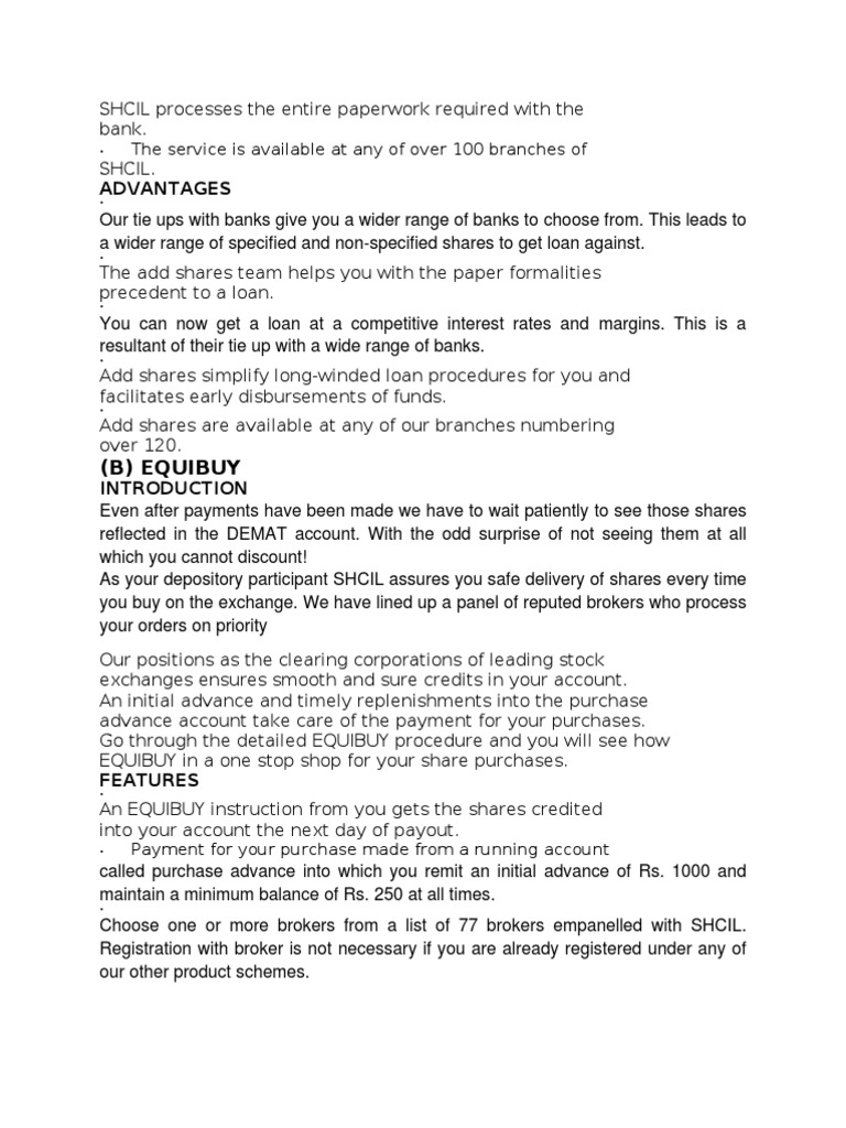 SHCIL Processes The Entire Paperwork Required 1 | PDF | Insurance | Securities (Finance)