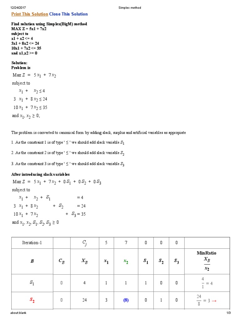 Question 5 (Simplex Method) PDF | PDF | Algorithms And Data Structures | Discrete Mathematics