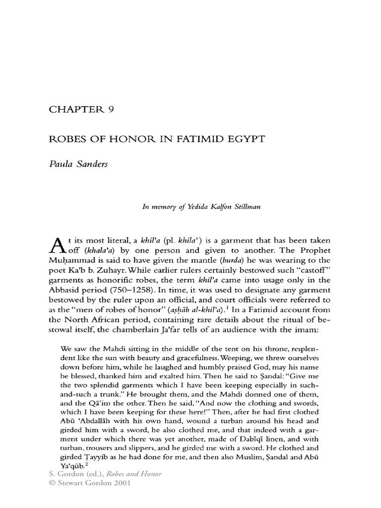 Fatimid Egypt's Honor Robes | PDF | Caliphate | Cairo