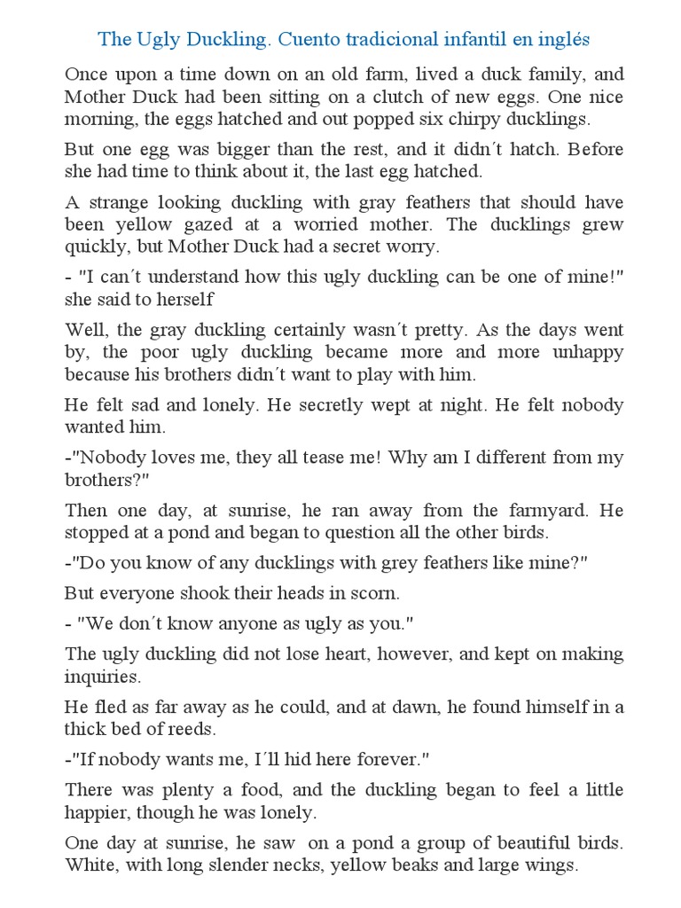 The Ugly Duckling | PDF
