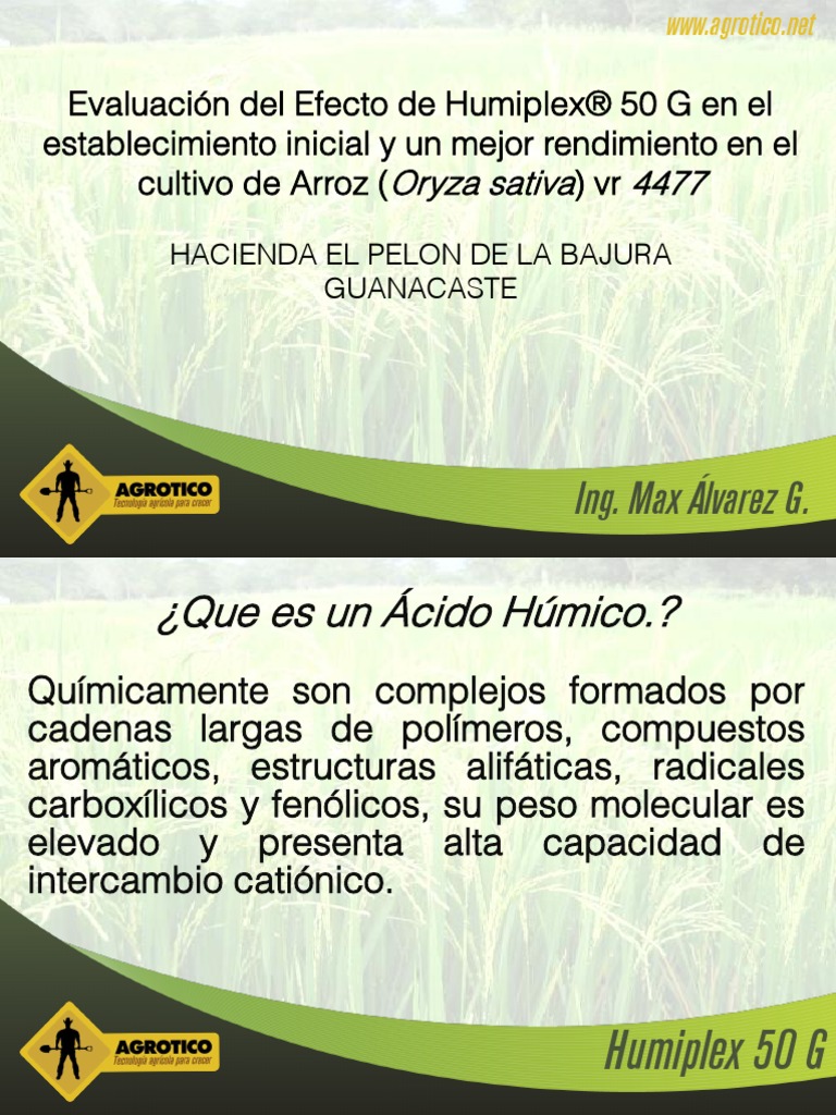 Arroz-Humiplex 50 G | PDF | Éter | Siembra
