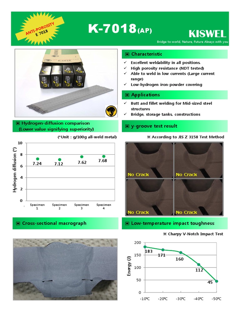 5.K-7018 (AP) Brochure R3 | PDF | Steel | Industrial Processes