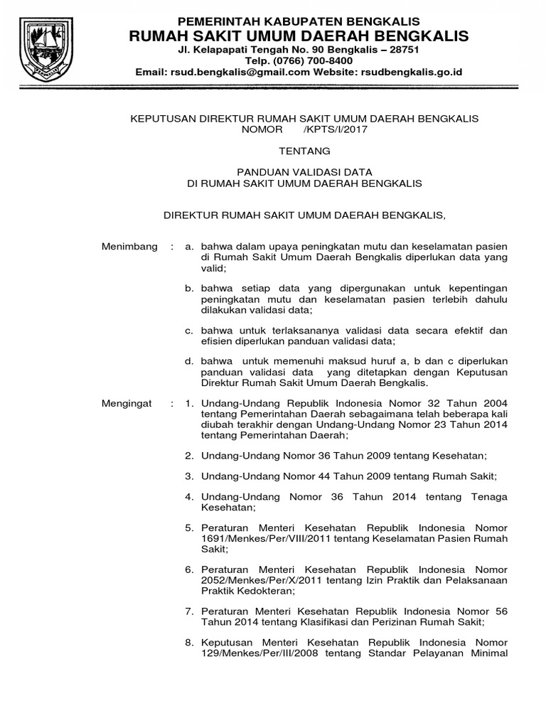 SK Validasi Data | PDF