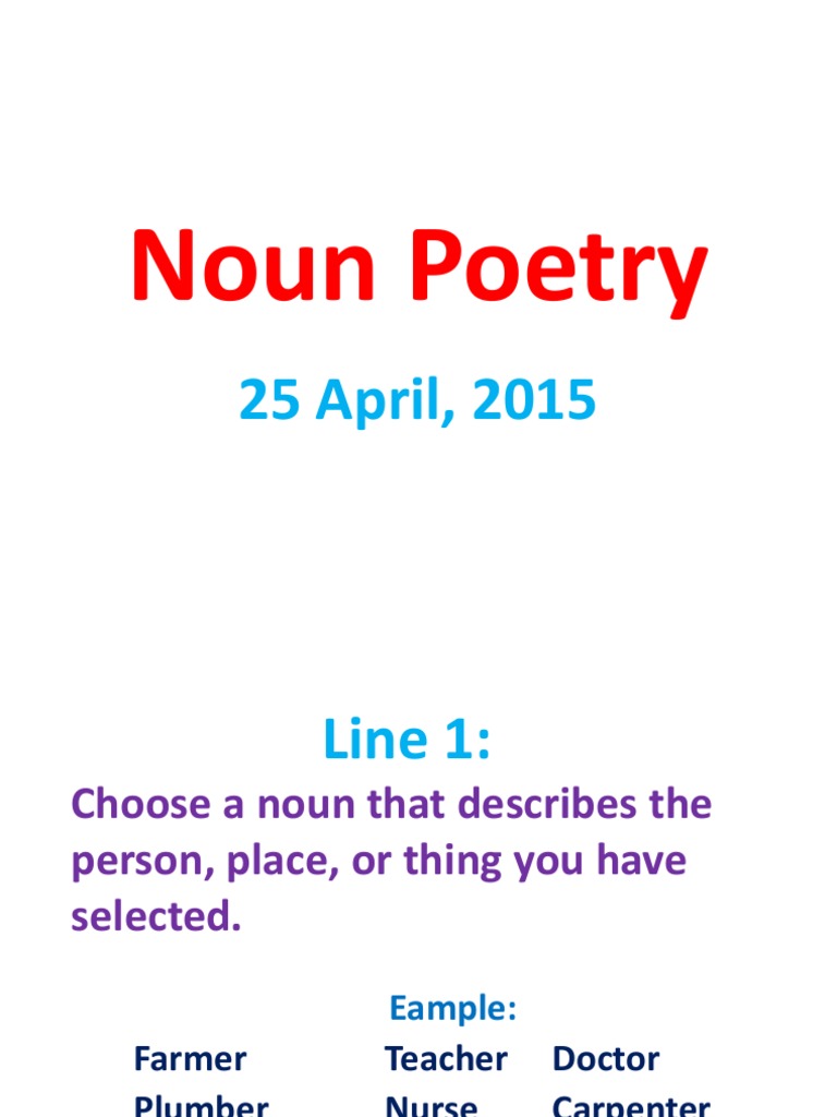 Noun Poetry | PDF