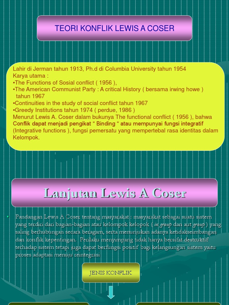 Teori Konflik Lewis A Coser | PDF