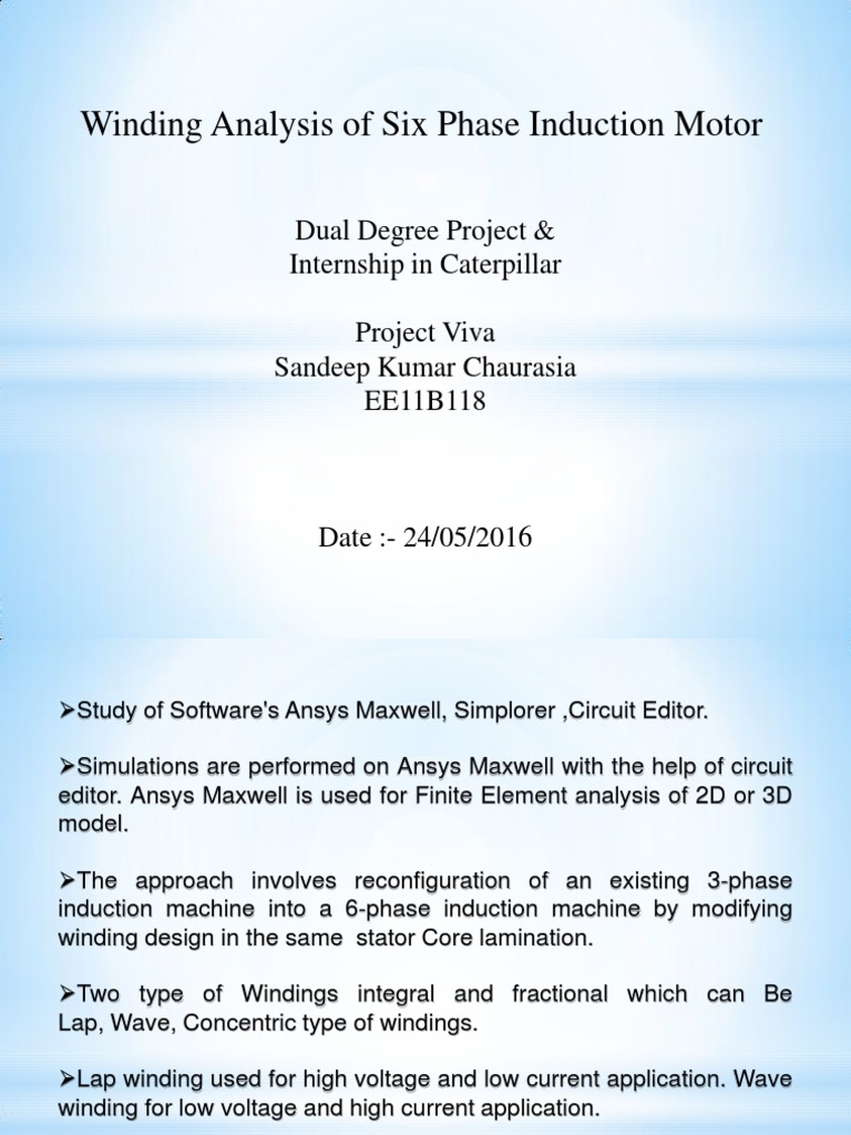 Six Phase Induction Motor Winding Analysis | PDF | Electromagnetic ...