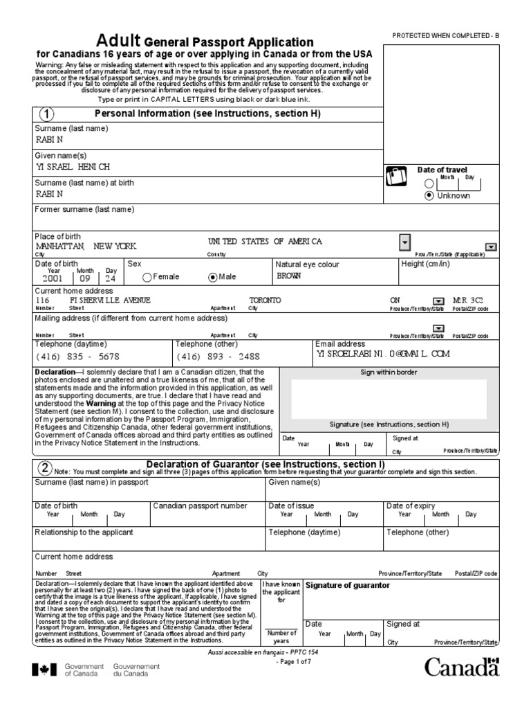 Adult Passport App | PDF | Passport | Identity Document