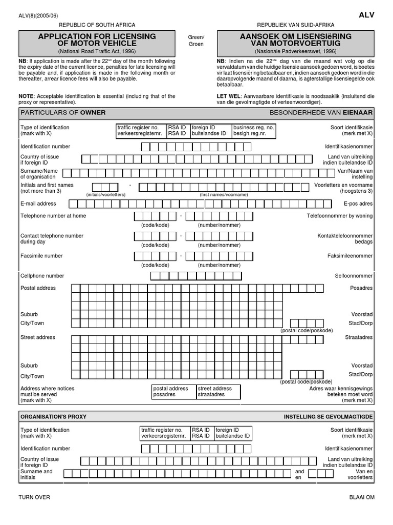 ALV Application for Vehicle Licensing | PDF | Transport | Vehicles