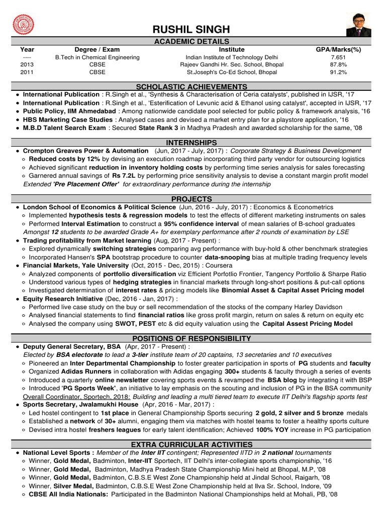 Rushil Singh Finance | PDF | Capital Asset Pricing Model | Valuation ...