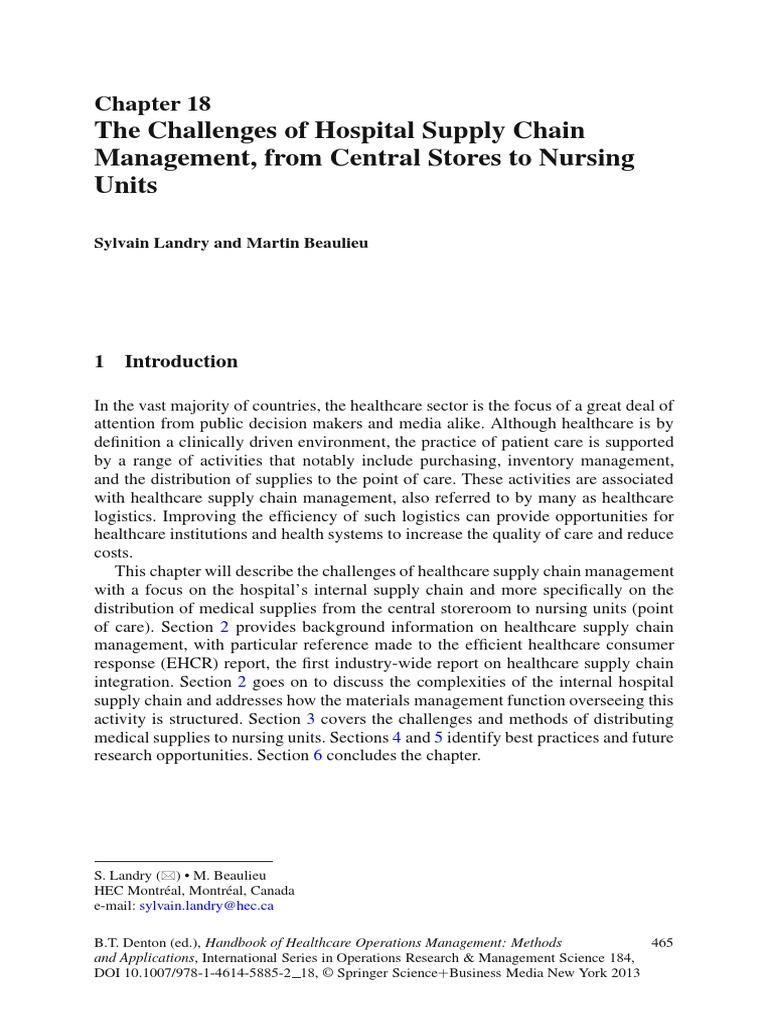Landry 2013 | PDF | Inventory | Supply Chain Management