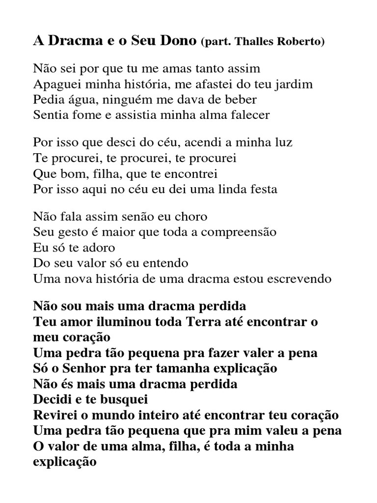 A Dracma e o Seu Dono | PDF