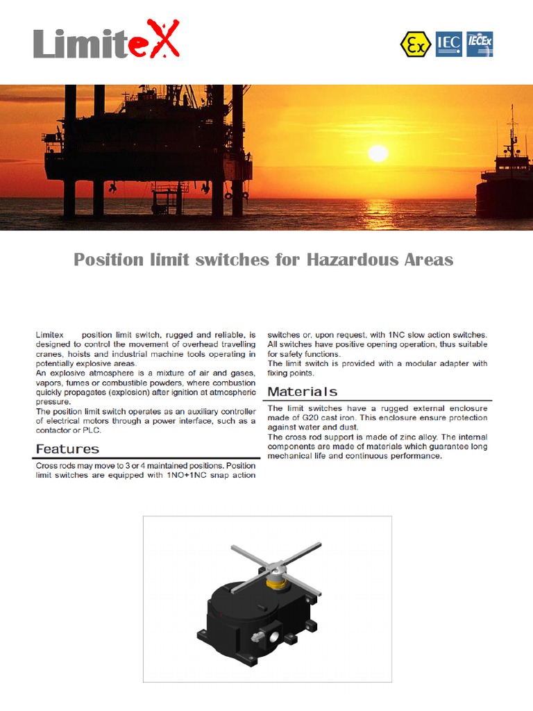 Limit: Position Limit Switches For Hazardous Areas | PDF