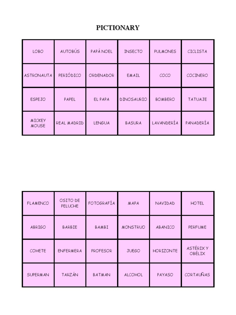 Pictionary 101012084828 Phpapp01 | PDF