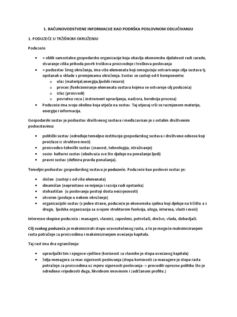 Afi 1. Poglavlje Skripta | PDF