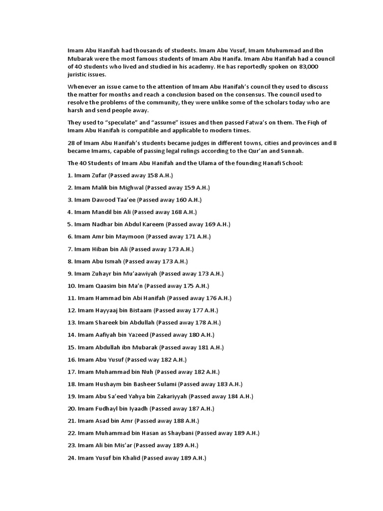 Students of Hanafi | PDF | Religious Comparison | Islamic Fundamentalism