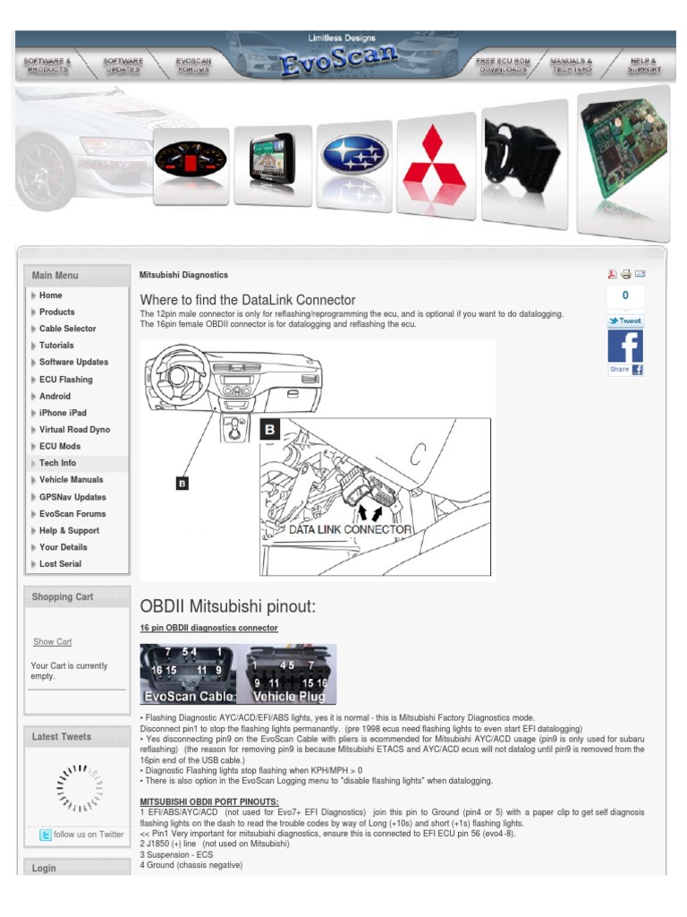 Mitsubishi DiagnosticsOBD Guide | PDF | Throttle | Ignition System