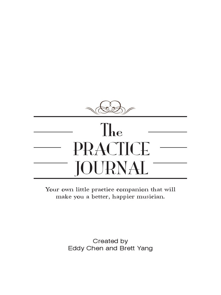 The Practice Journal Quick Start PDF | PDF | Habits | Cognition