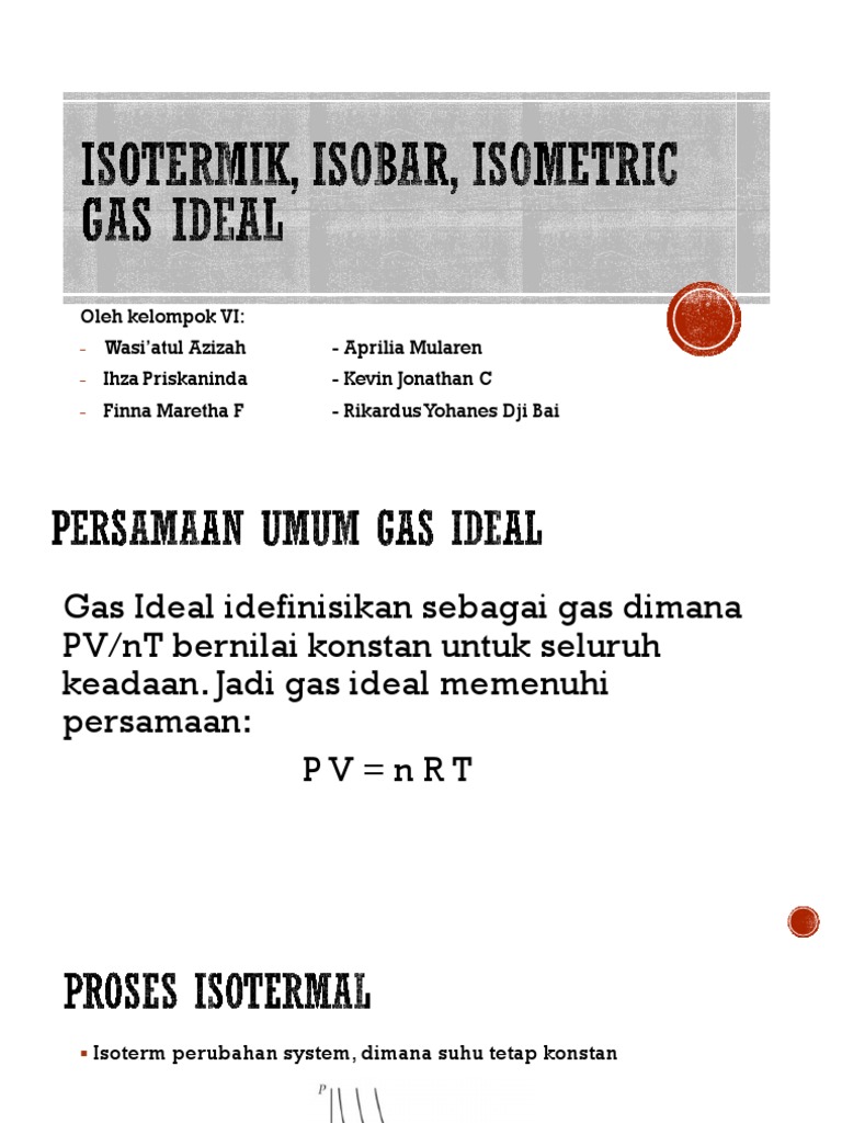 Isoterm, Isobar, Isometric Gas Ideal | PDF
