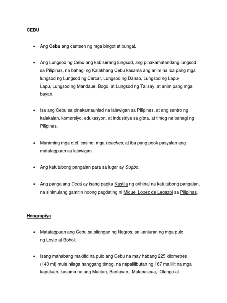 Ang Cebu | PDF