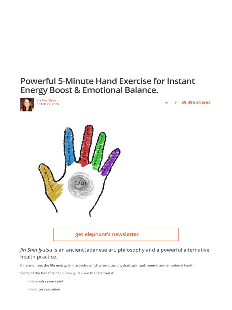 Powerful 5-Minute Hand Exercise For Instant Energy Boost & Emotional ...