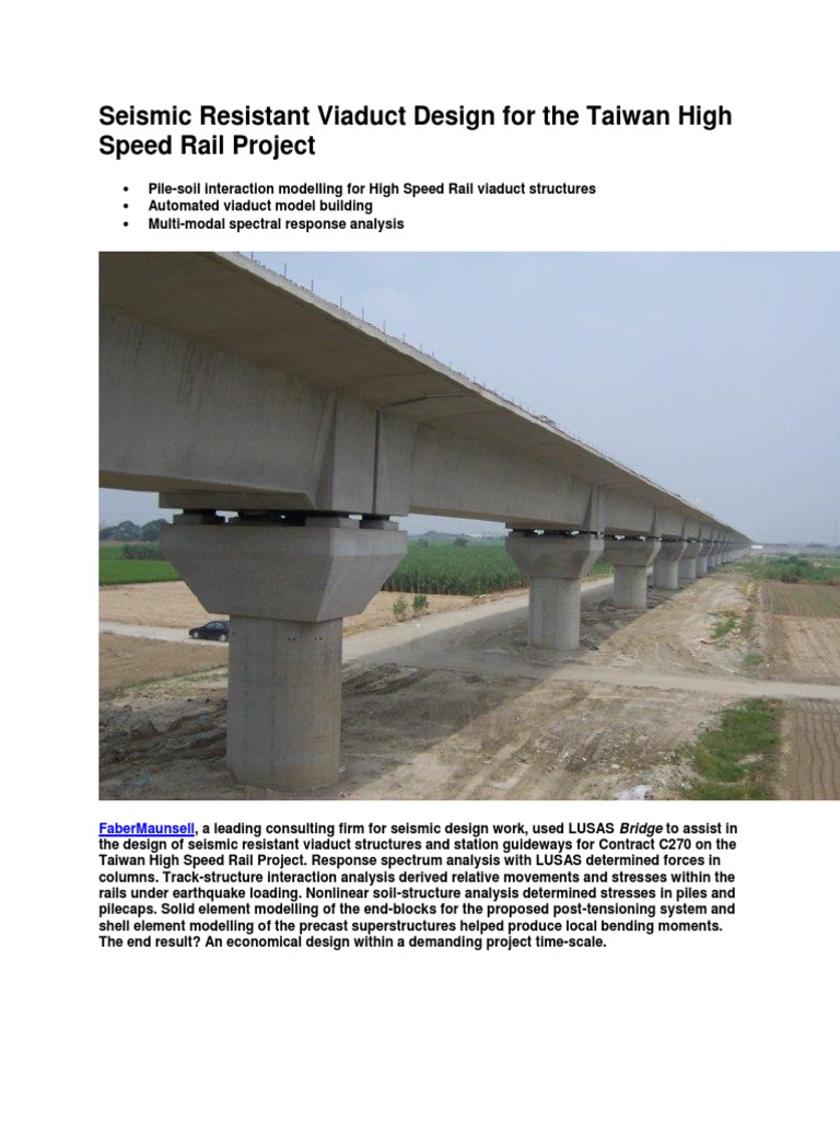 Seismic Design of Taiwan High-Speed Rail Viaduct | PDF | Deep ...