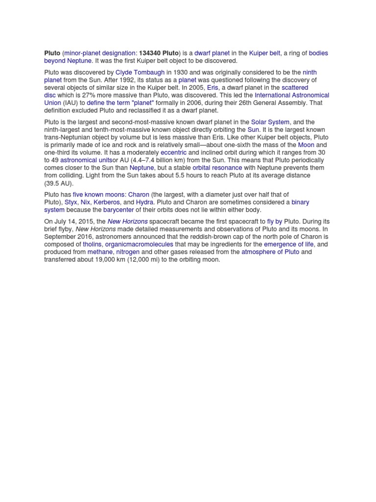 Pluto (: New Horizons | PDF | Science & Mathematics | Young Adult
