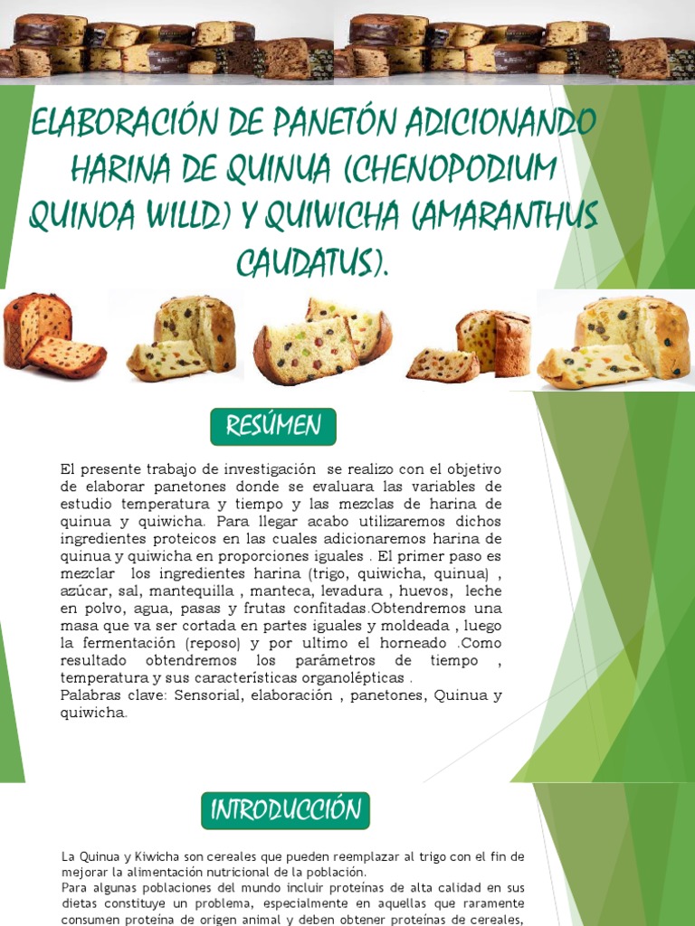 Proyecto de Paneton | PDF | Quinua | Cereales