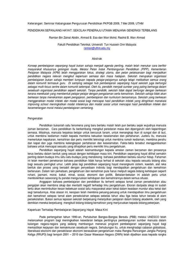 Pembelajaran Sepanjang Hayat PDF | PDF