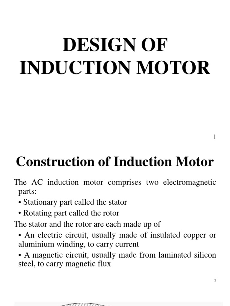 Induction Motor Design PDF | PDF | Alternating Current | Electrical ...