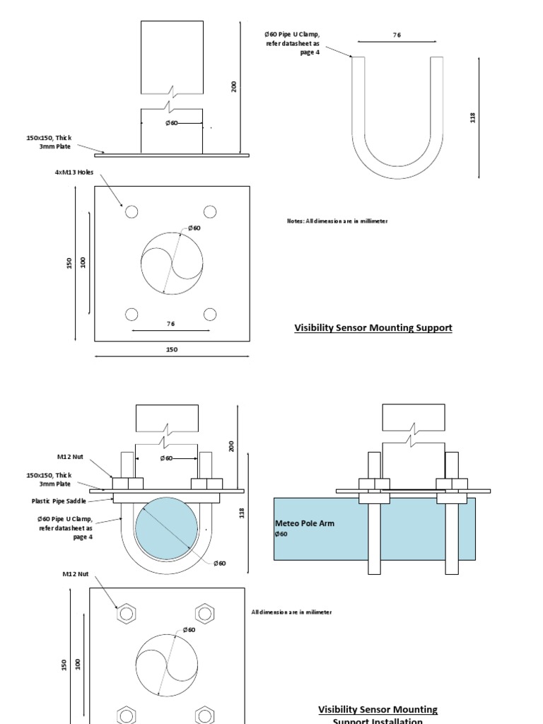 Visibility Sensor Mouting Support | PDF | Pipe (Fluid Conveyance ...