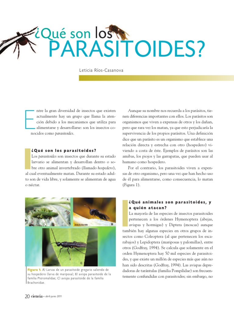 Parasitoides PDF | PDF | Insectos | Organismos