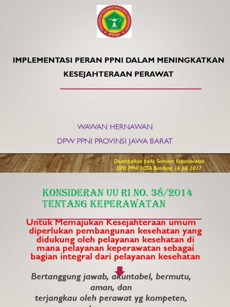Implementasi Peran Ppni Dalam Meningkatkan Kesejahteraan Perawat | PDF | Karier & Perkembangan