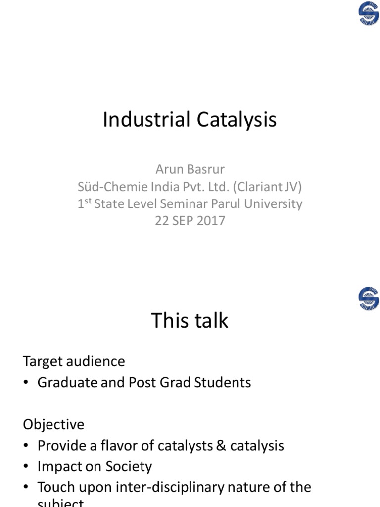 Industrial Catalyst | PDF | Catalysis | Chemical Reactions