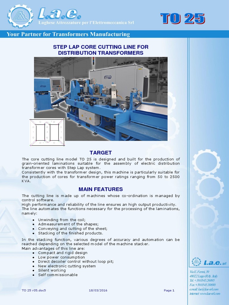 LFT - Technical Leaflet To 25 r05 | PDF | Transformer | Automation