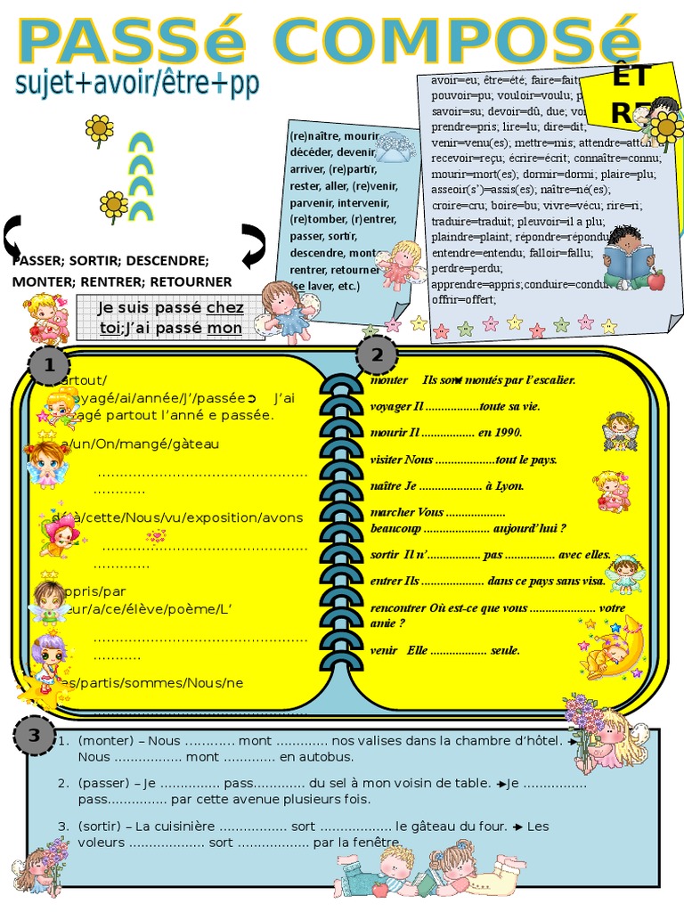 Passé Composé : Verbes et Exercices | PDF | Loisirs