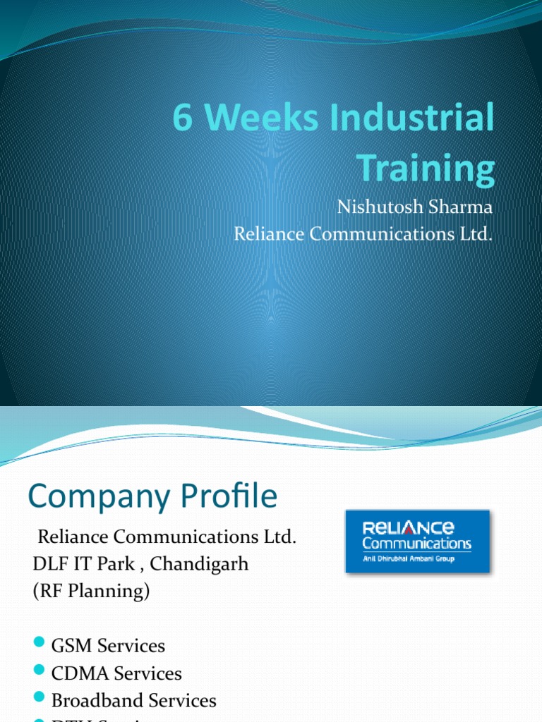 6 Weeks Industrial Training | PDF