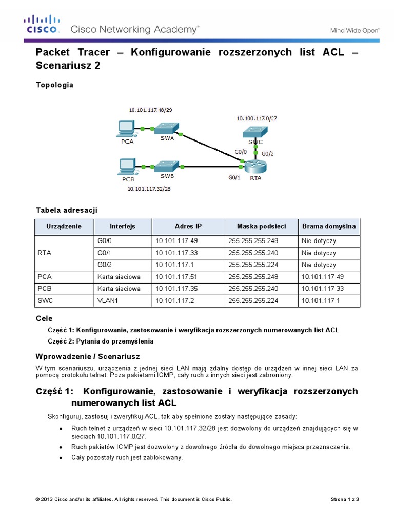 9.3.2.11 Configuring Extended ACLs Scenario 2 Instructions | PDF